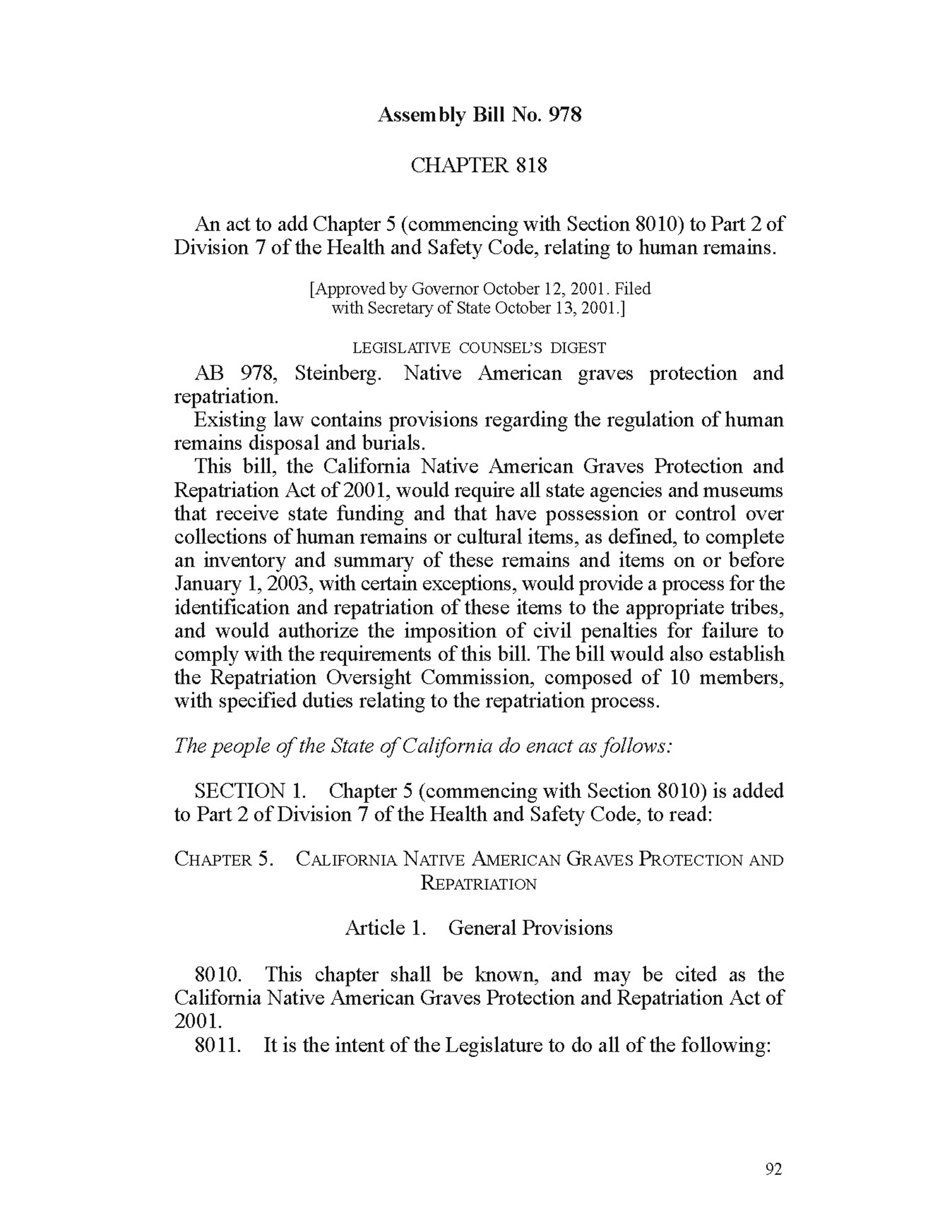 SCVHistory.com | California Native American Graves Protection and ...