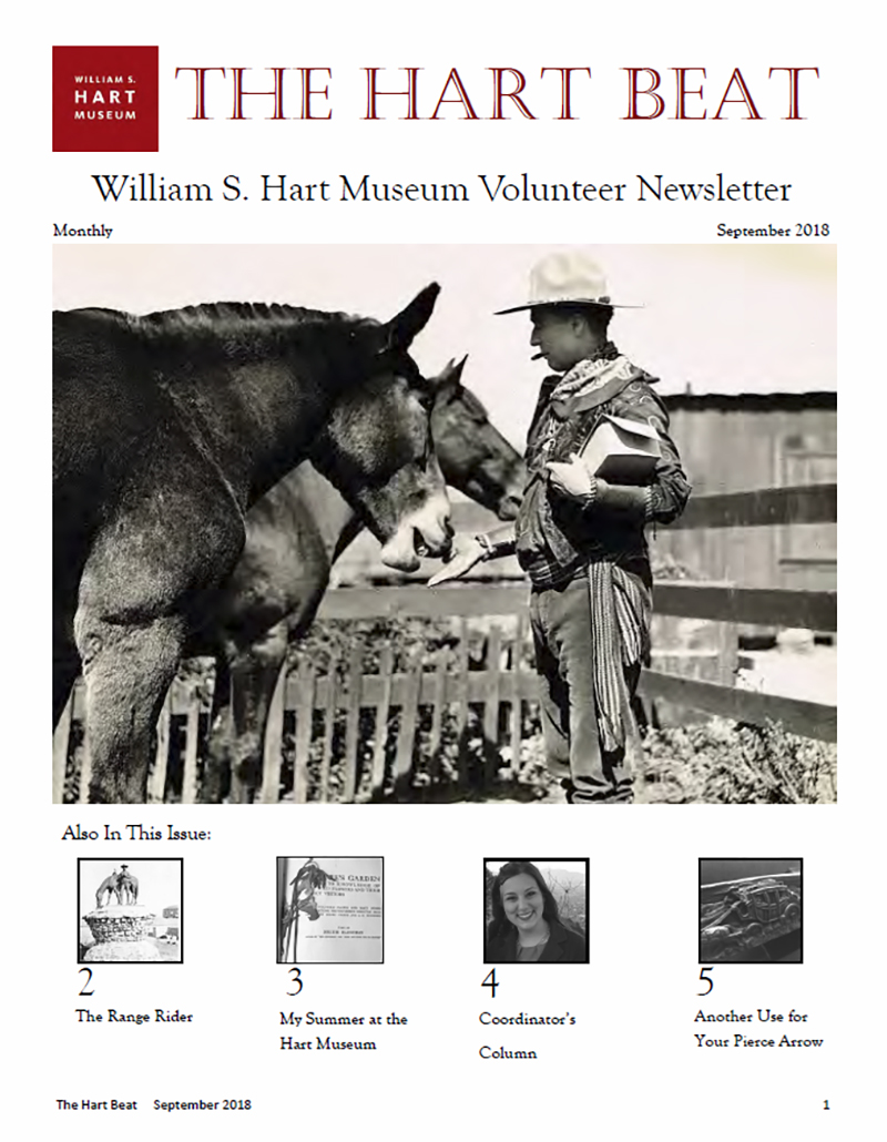 SCVHistory.com | William S. Hart Museum | The Hart Beat | September 2018.