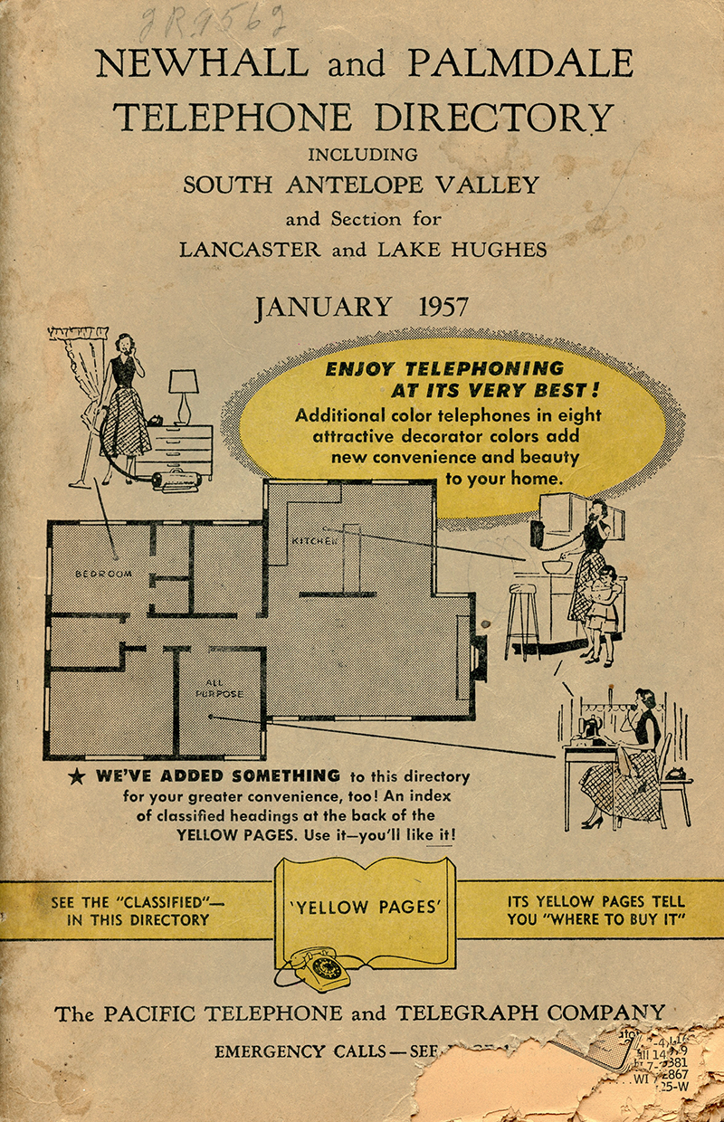 SCVHistory.com HB5701 | Phone Books | 1957 Telephone Directory: Newhall ...