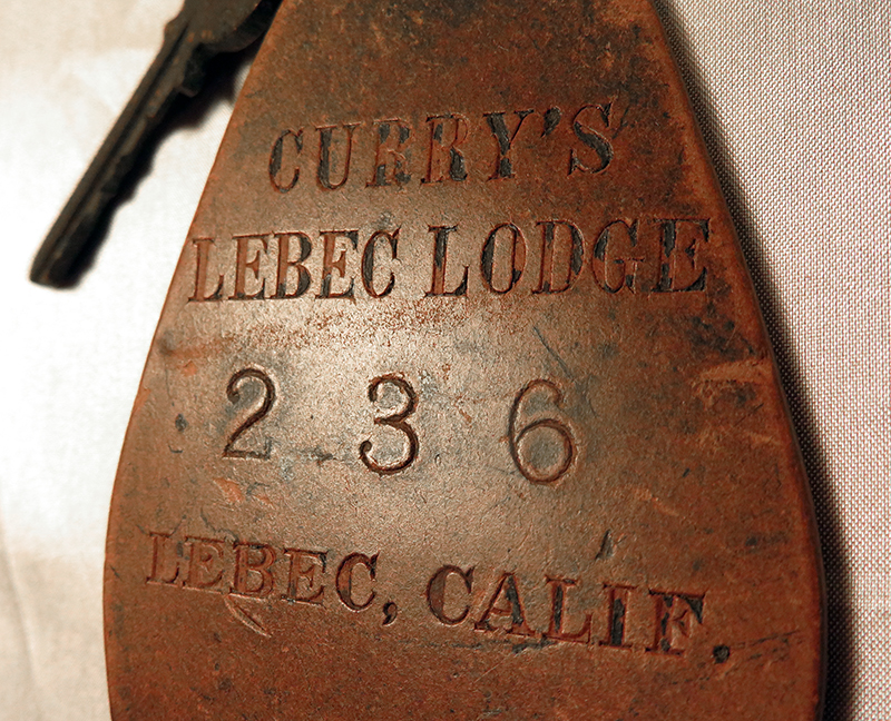 SCVHistory.com LW3686 | Hotel Lebec | Curry's Lebec Lodge: Room Key and ...