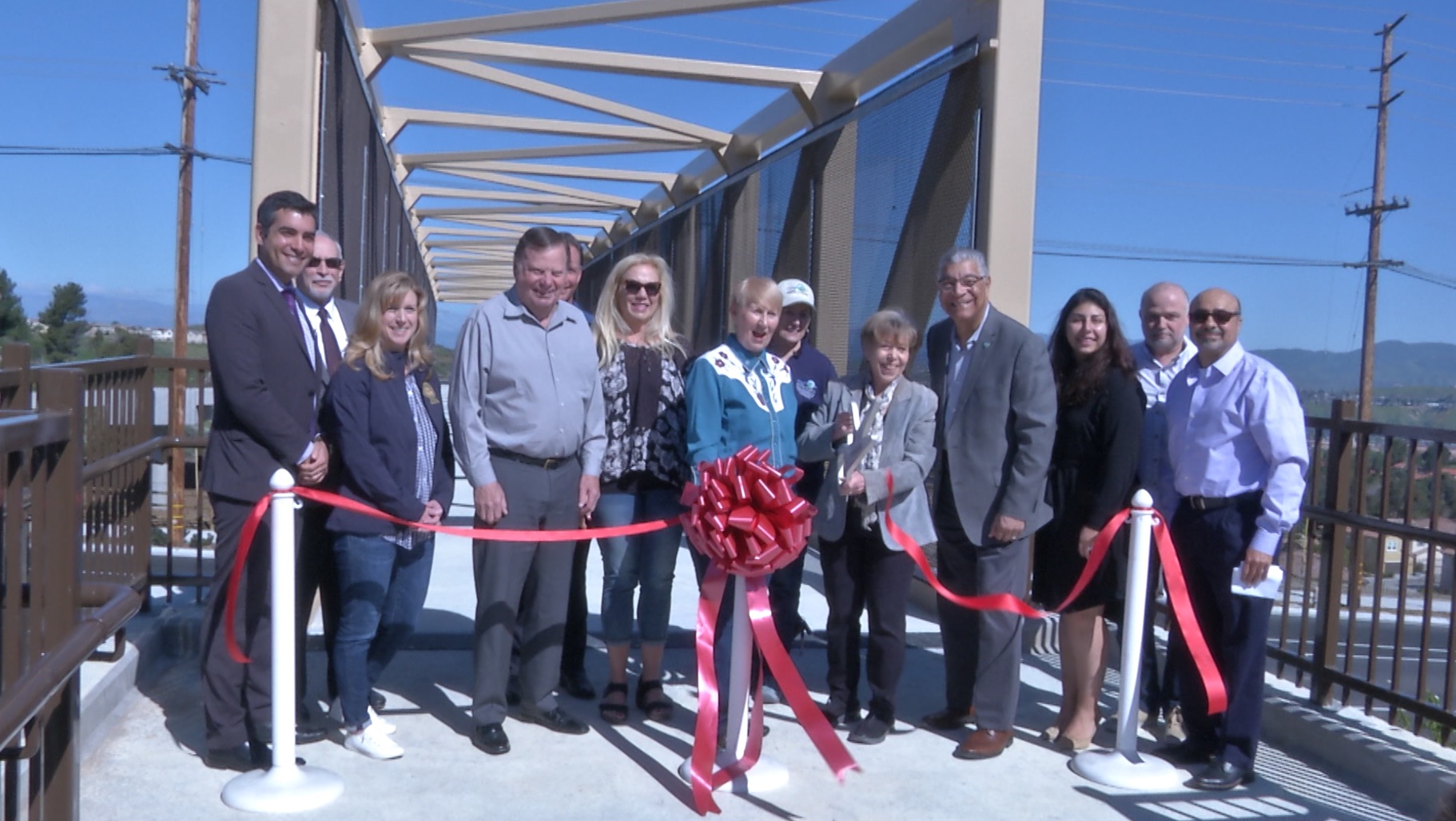 SCVHistory.com | Newhall | Video: Grand Opening of Pedestrian Bridge ...