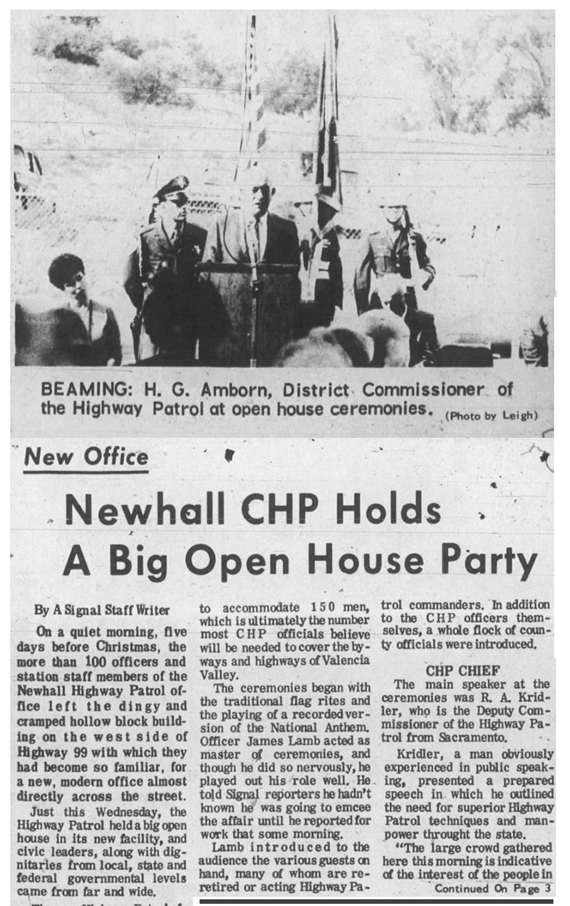 SCVHistory.com | Law Enforcement | Open House at New CHP Station, 2-21 ...